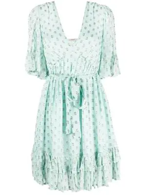 TWINSET Fil-coupé Jacquard Mini Dress