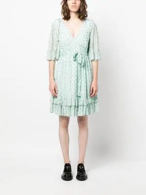 TWINSET Fil-coupé Jacquard Mini Dress