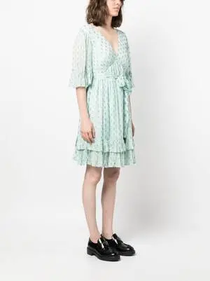 TWINSET Fil-coupé Jacquard Mini Dress