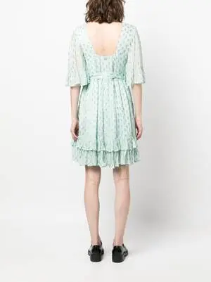 TWINSET Fil-coupé Jacquard Mini Dress