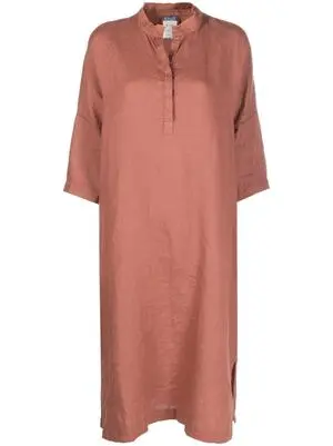 Kristensen Du Nord Button-placket Linen Midi Dress
