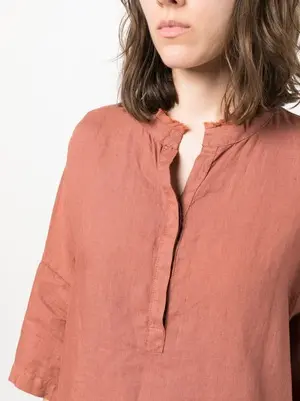 Kristensen Du Nord Button-placket Linen Midi Dress