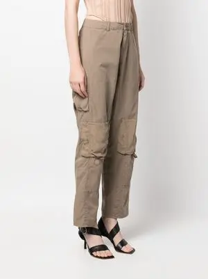 John Elliott Panel-detail Straight-leg Trousers - Brown