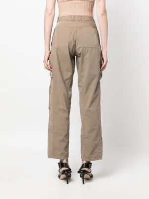 John Elliott Panel-detail Straight-leg Trousers - Brown