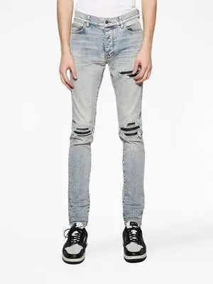 Amiri Mx1 Ripped Skinny Jeans - Blue
