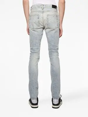 Amiri Mx1 Ripped Skinny Jeans - Blue