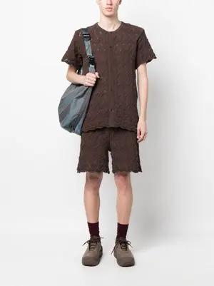 ROBYN LYNCH Wave Cable-knit Cardigan - Brown