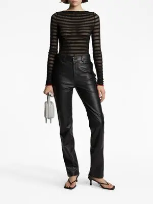 Proenza Schouler White Label Leather Straight-leg Trousers