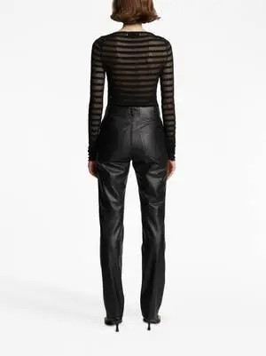 Proenza Schouler White Label Leather Straight-leg Trousers
