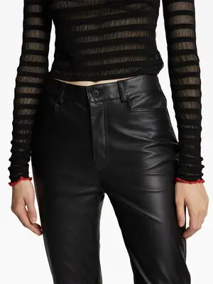 Proenza Schouler White Label Leather Straight-leg Trousers