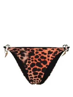 Roberto Cavalli Leopard-print Bikini Bottoms - Orange