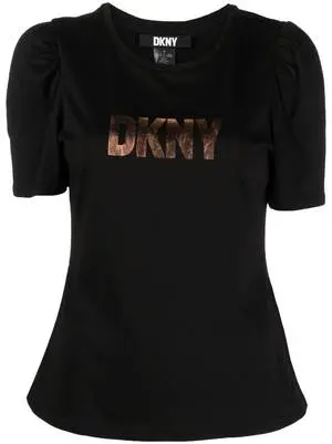 Dkny Logo-print Short-sleeved T-shirt - Black