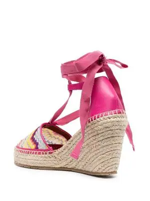 Missoni Zigzag Woven Espadrille Wedges