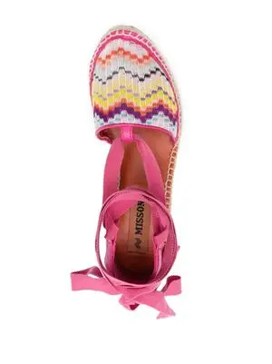 Missoni Zigzag Woven Espadrille Wedges