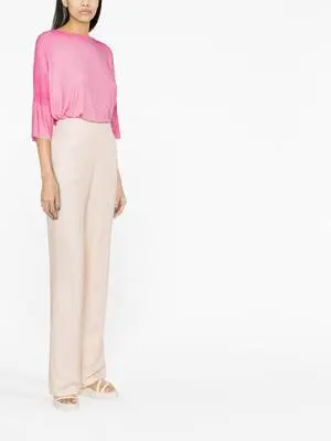 TWINSET Pressed-crease Palazzo Trousers - Pink