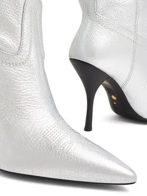 STUART WEITZMAN Metallic Western High Boots