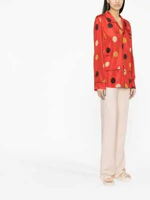 Aspesi Dot-print Silk Shirt - Red