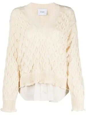 NUDE Layered-effect Jumper - White