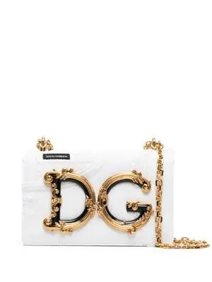 Dolce & Gabbana Logo-plaque Denim Shoulder Bag