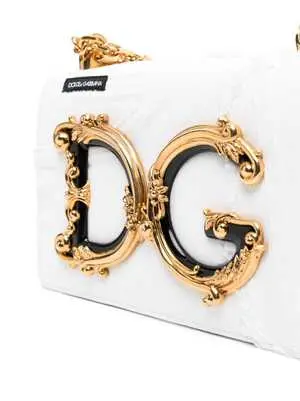 Dolce & Gabbana Logo-plaque Denim Shoulder Bag