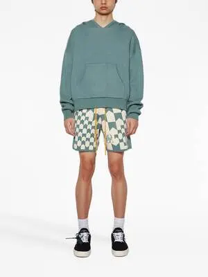 Rhude Racing Monogram-knit Shorts