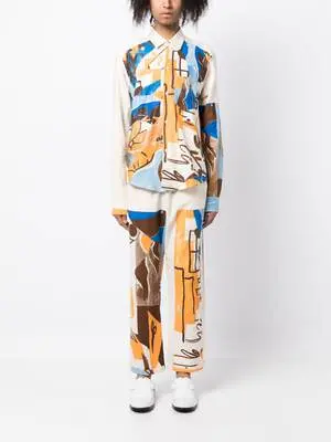 BETHANY WILLIAMS Graphic-print Cotton Shirt - Neutrals