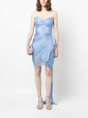 IRIS SERBAN Zay Strapless Draped Dress