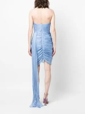 IRIS SERBAN Zay Strapless Draped Dress