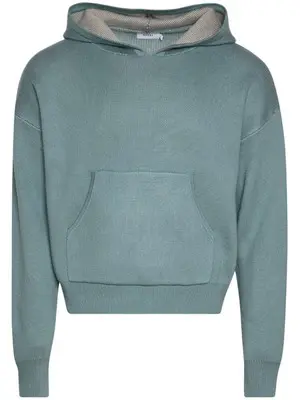Rhude Logo-print Knitted Hoodie - Green