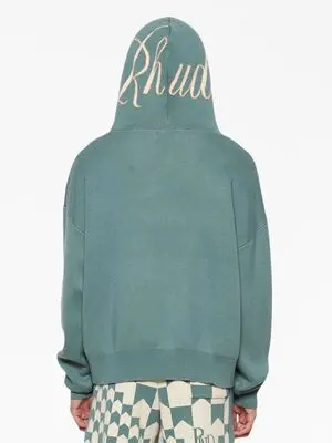 Rhude Logo-print Knitted Hoodie