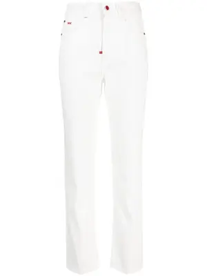 Kiton High-rise Slim-fit Jeans - White
