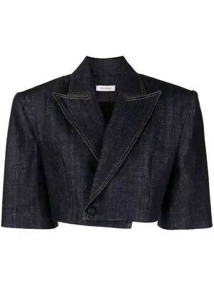 THE MANNEI Aspos Cropped Denim Blazer