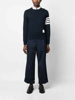 Thom Browne Rwb-stripe Tailored Trousers - Blue