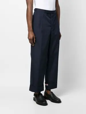 Thom Browne Rwb-stripe Tailored Trousers - Blue