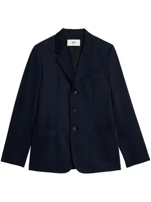AMI Paris Single-breasted Cotton Blazer
