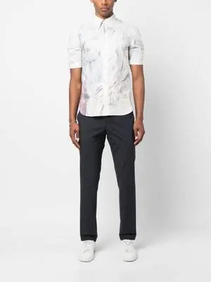 PT TORINO Straight-leg Tailored Trousers - Black
