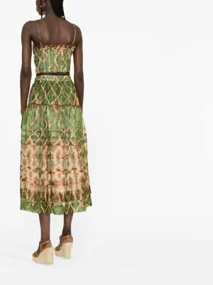 Ulla Johnson Dimitria Tiered Midi Skirt