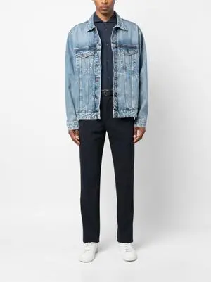 ZANONE Long-sleeved Cotton Shirt - Blue