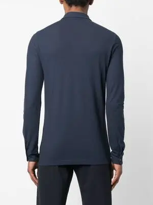 ZANONE Long-sleeved Cotton Shirt - Blue