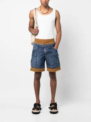 Dsquared2 Layered Denim Shorts