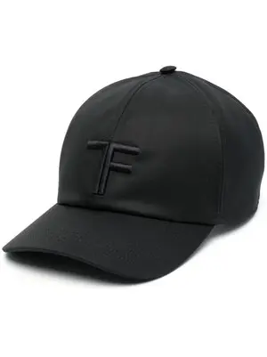 TOM FORD Embroidered-logo Cotton Cap - Black