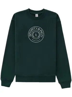 Women's Sporty & Rich Green Sweatshirt Sweatshirts Hoodies