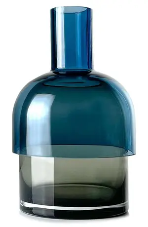 CLOUDNOLA Flip Top Glass Vase Blue/grey