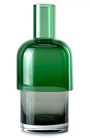 CLOUDNOLA Flip Top Glass Vase Green/ Grey