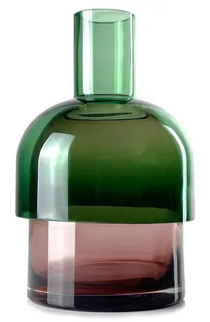 CLOUDNOLA Flip Top Glass Vase - Green/pink