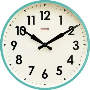 CLOUDNOLA Factory Wall Clock - Turquoise