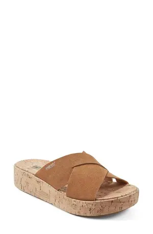 EARTH® Scout Platform Slide Sandal - Dark Natural
