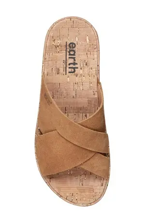 EARTH® Scout Platform Slide Sandal - Dark Natural