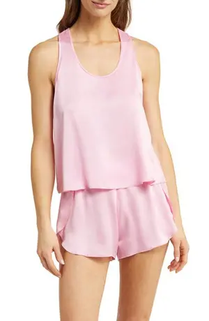 Lunya Racerback Washable Silk Short Pajamas Etude Pink