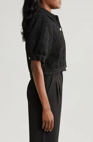 L'Agence Cove Tweed Crop Jacket